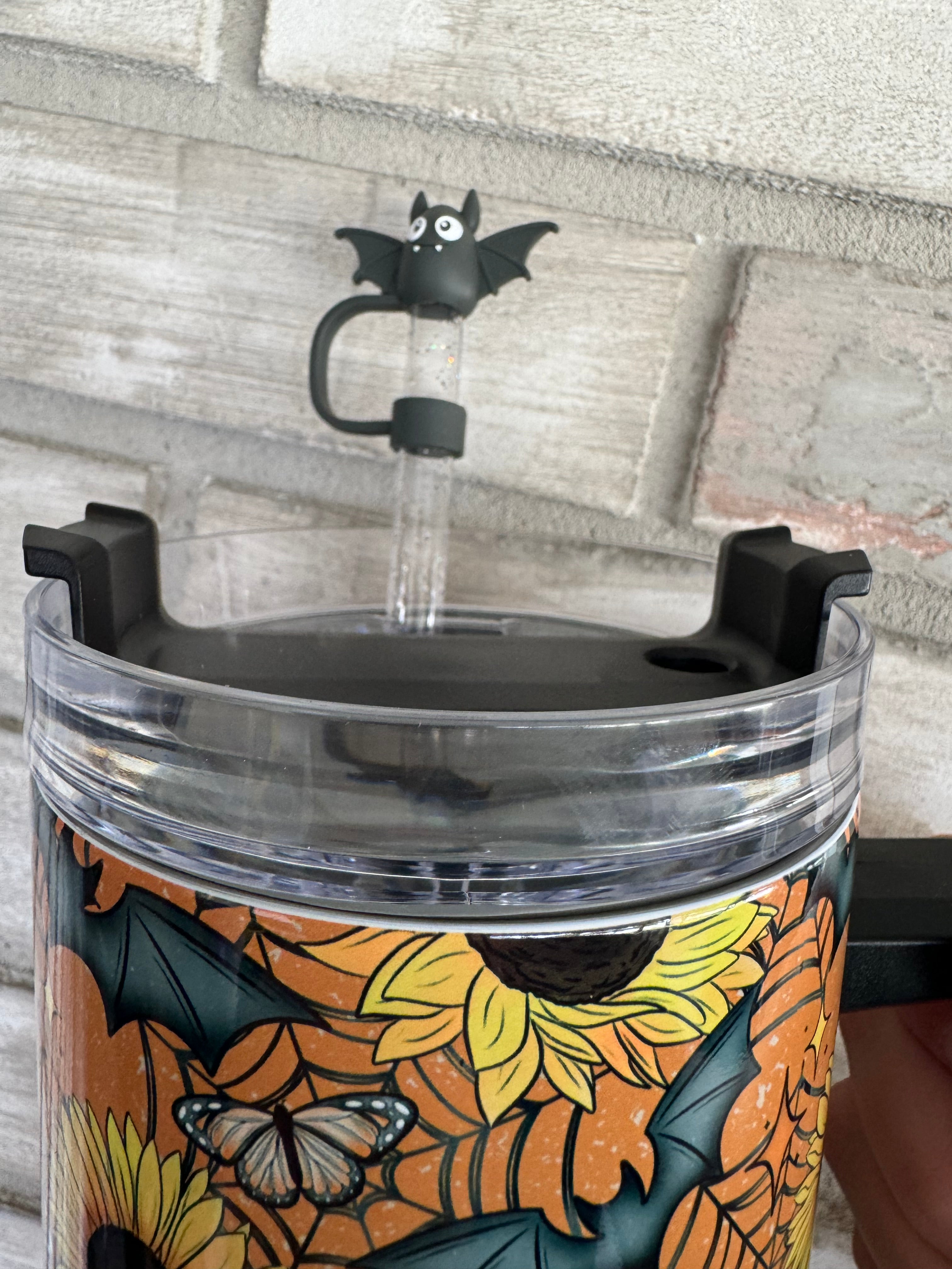 Bat Straw Topper – Raising Two Ghouls